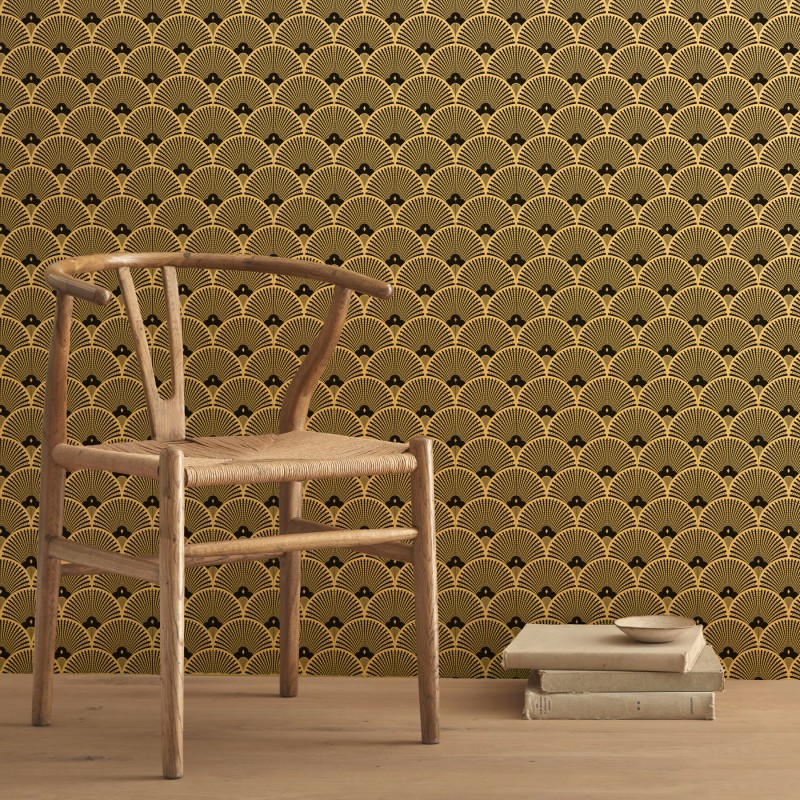 Metallic Vinyl Wallcovering | Deco Fan | Seltex Wallcoverings